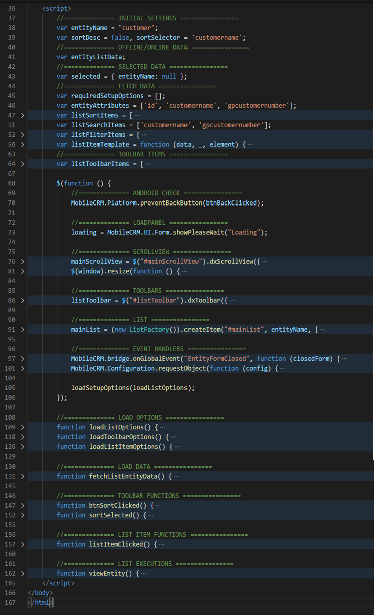 Common Offline HTML File Layout